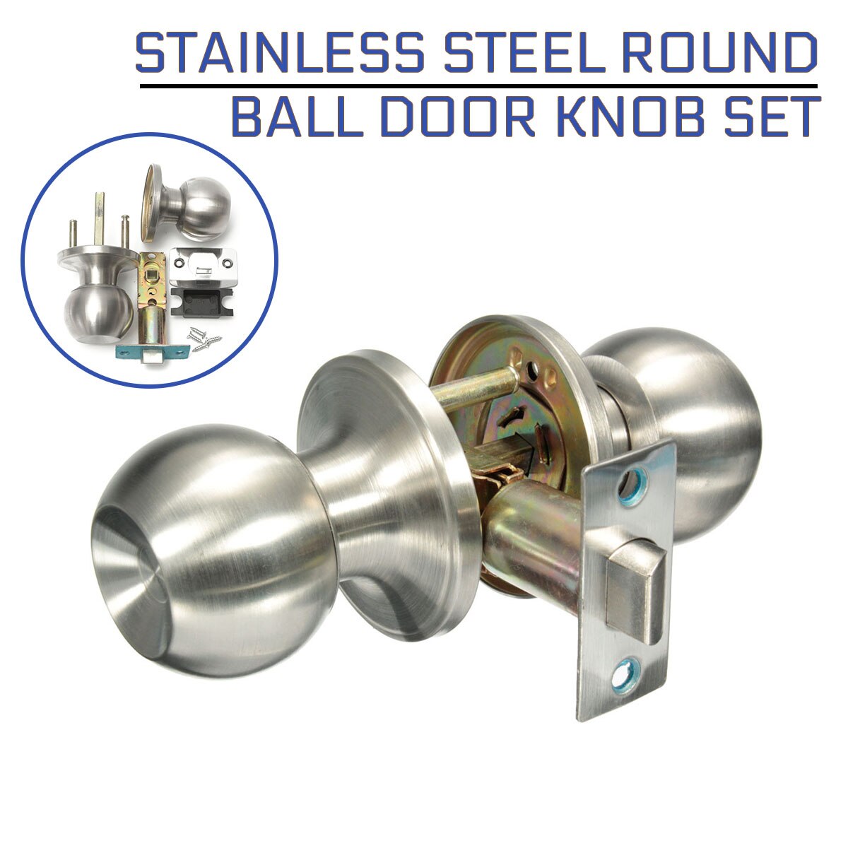25mm-45mm Stainless Steel Door Lock Bathroom Round... – Grandado