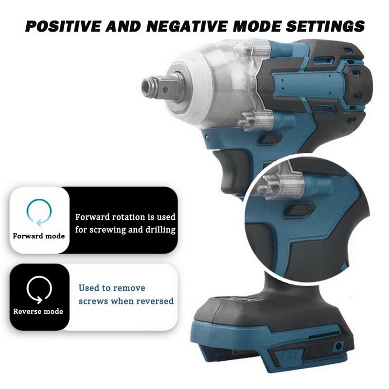 18V Brushless Cordless Electric Impact Wrench Rech... – Vicedeal