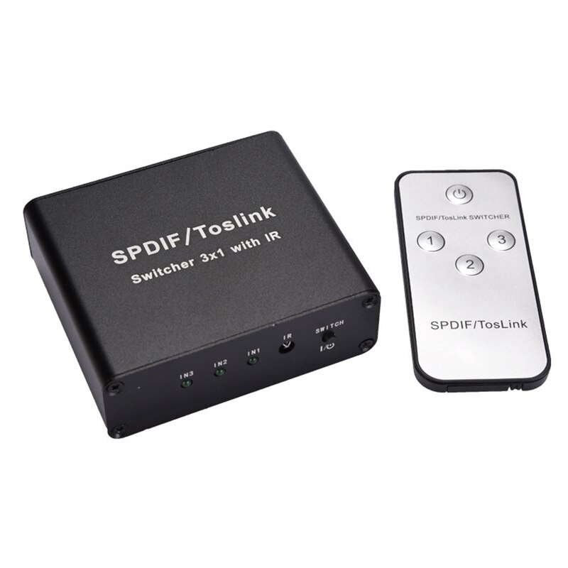 Digital Audio Optical Fiber Switcher 3 in 1 Out SP... – Grandado