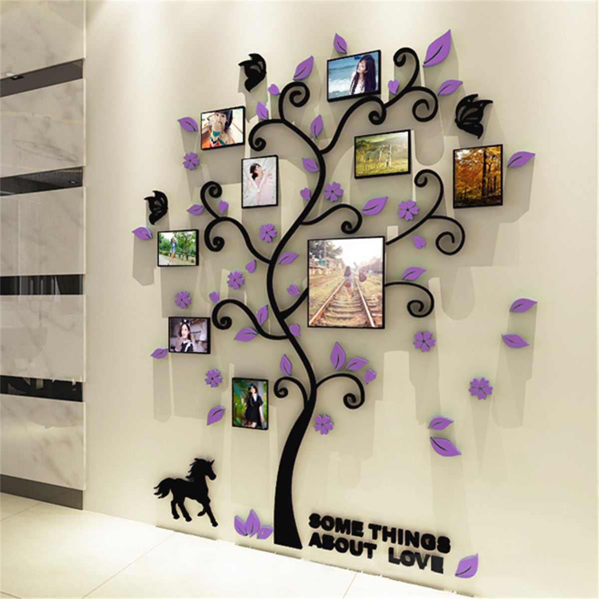 130*107cm 3D Acrylic Photo Frame Wall Stickers Fam... – Grandado