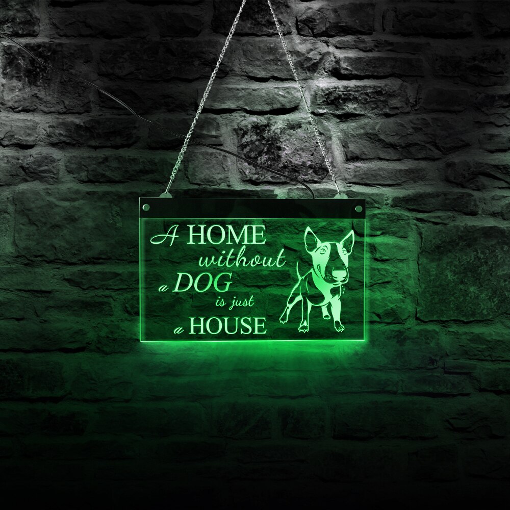 A Home Dog Wall Sign Led lamp board Bar Restaurant... – Vicedeal