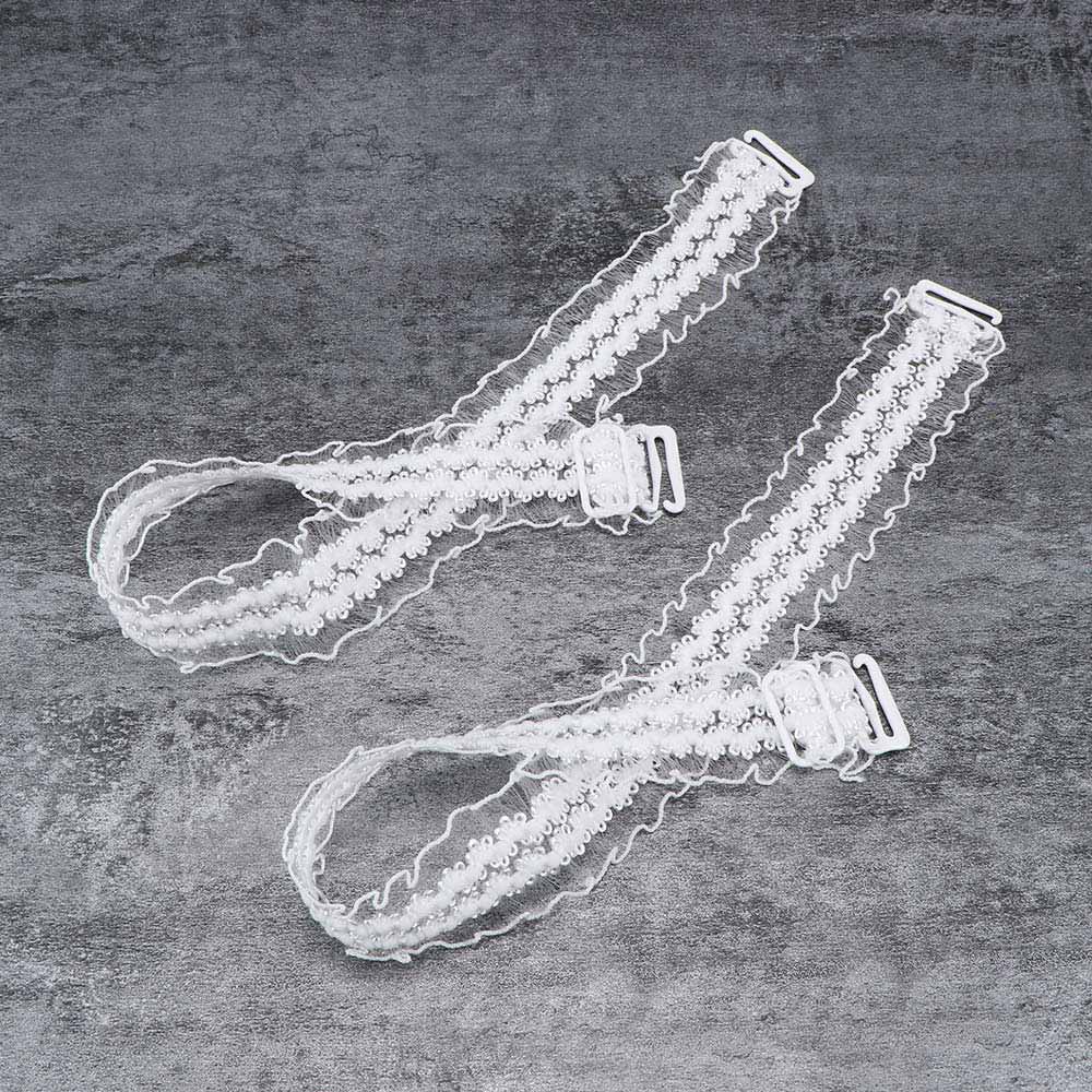 Lace Bra Straps Invisible Hollowed Lace Flower Dou... – Grandado