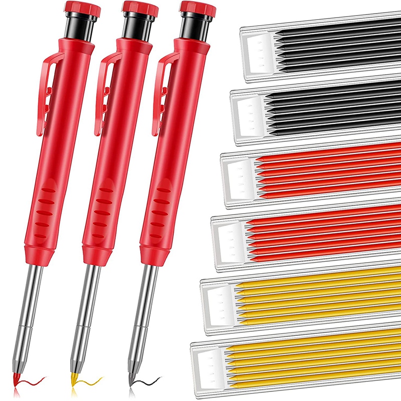 Solid Carpenter Pencils and 36 Pieces Refills in 3... – Grandado