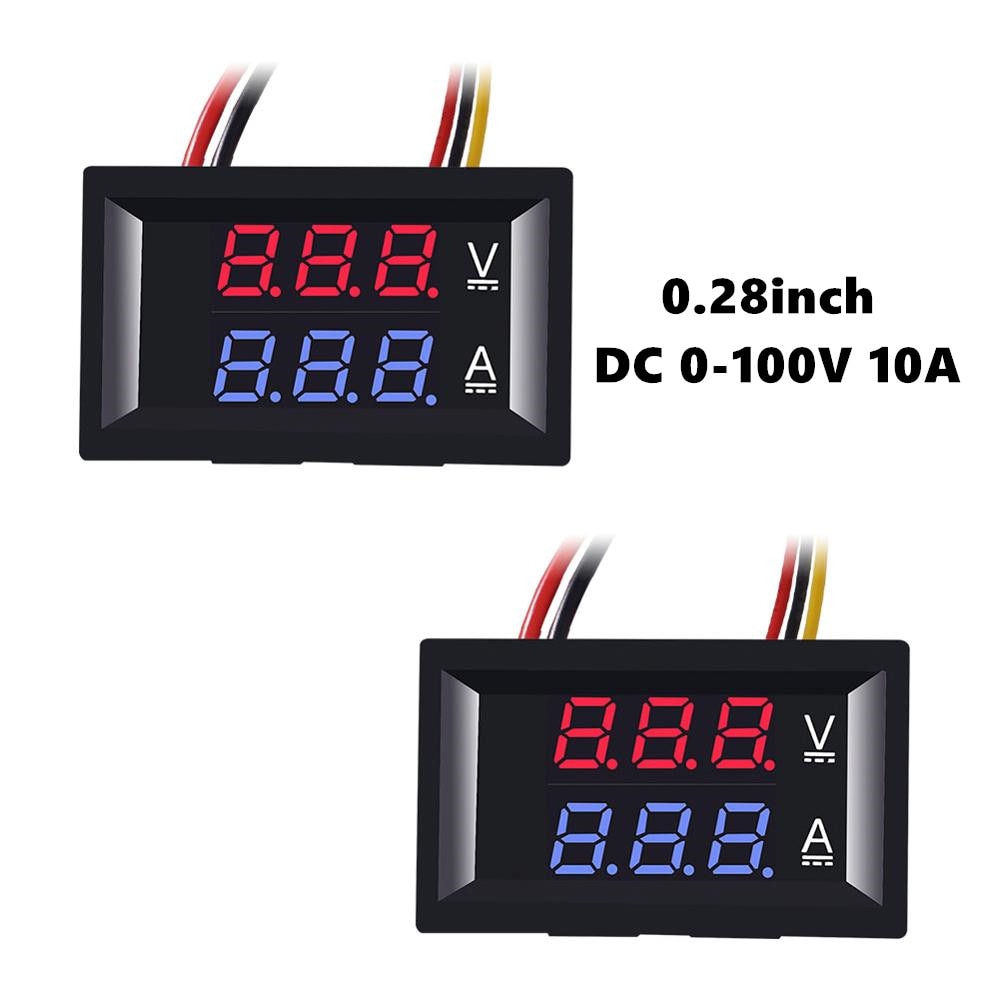 0.28"LED DC0-100V 10A Digital voltmeter Ammeter 2i... – Grandado