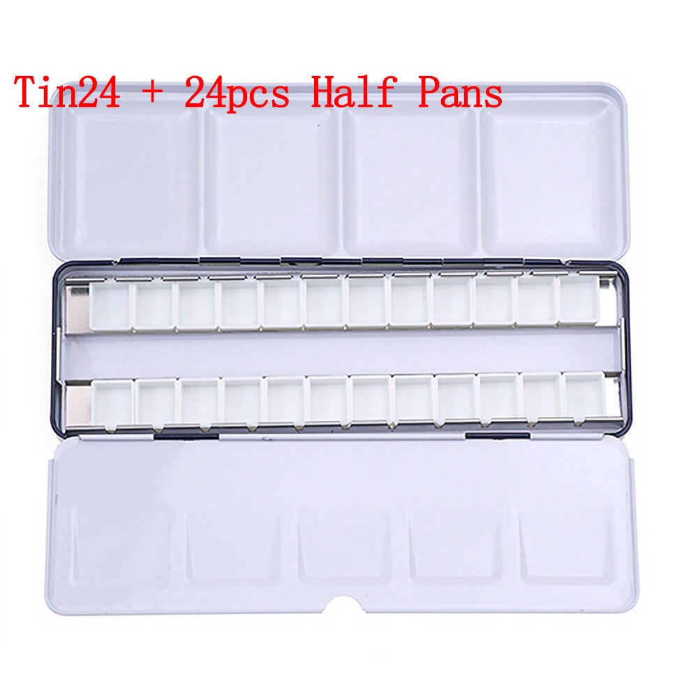 48-Slot Draagbare Lege Aquarel Tins Palet Verf Met... – Grandado