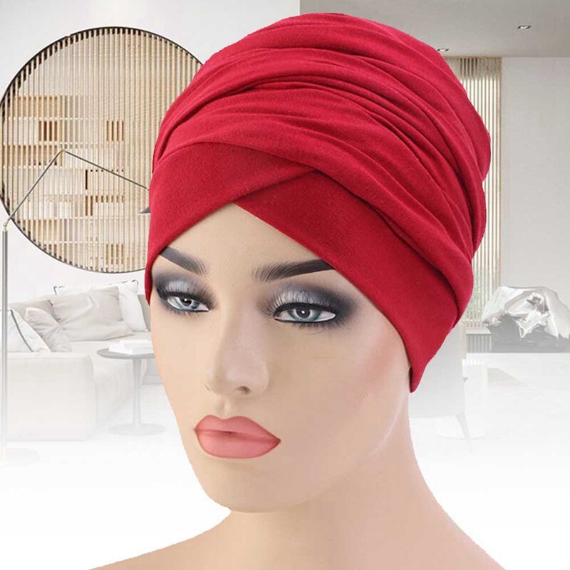 Muslim Long Tail Scarf Hat Women Turban Chemo Cap ... – Grandado