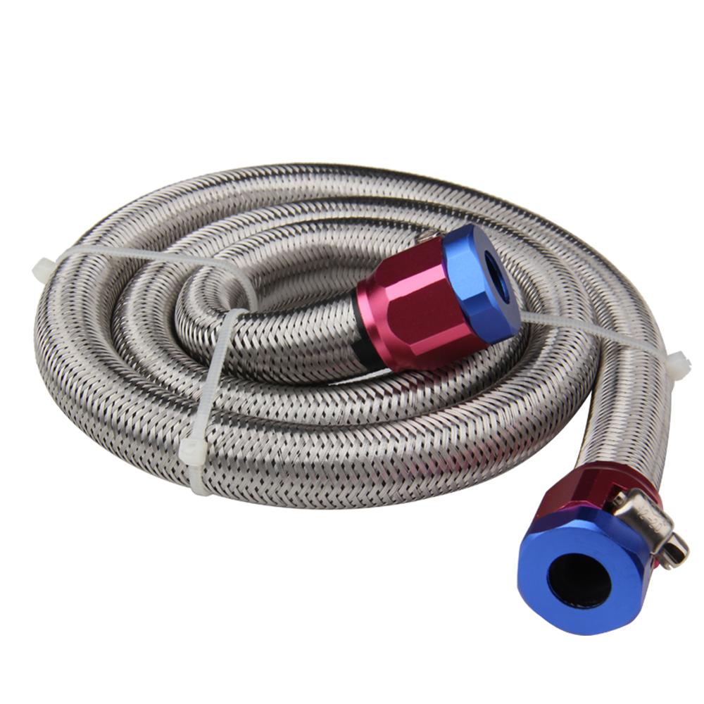 3 Feet AN6 3/8" Stainless Steel Braided Fuel ... – Grandado