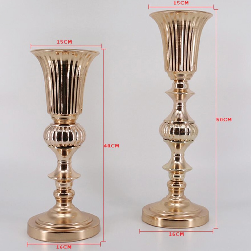 50cm/20'' Gold Tabletop Vase Metal Flower Vase Tab... – Grandado