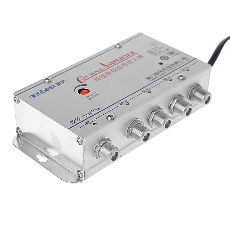 4 Way CATV VCR TV Antenna Signal Amplifier 220V 45... – Vicedeal