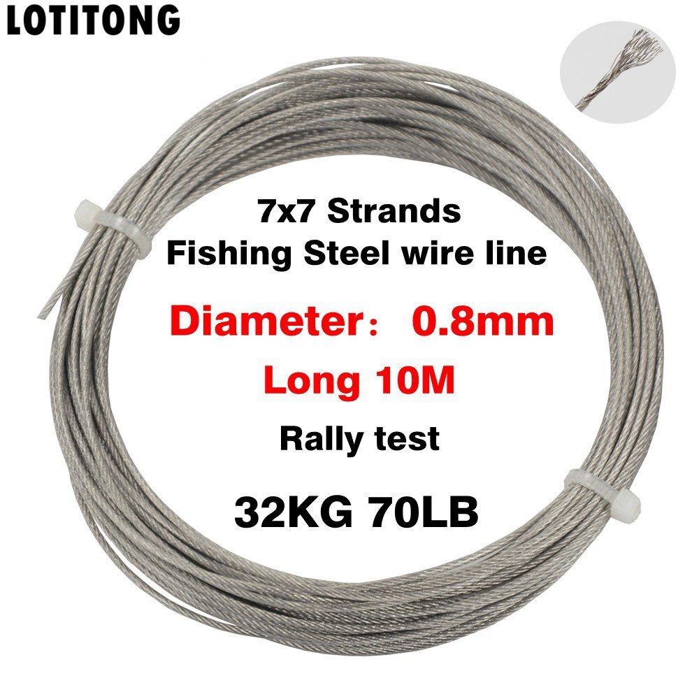 10M 70LB-368LB fishing steel wire line 7x7 strands... – Vicedeal