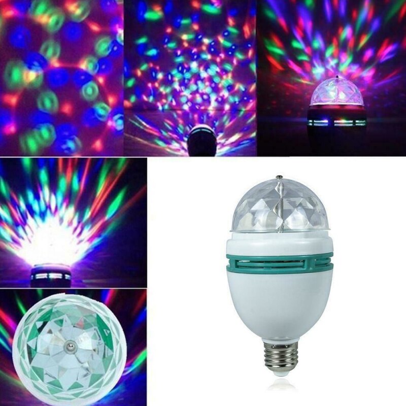 E27 3w Auto-rotating RGB LED Bulb Stage Light Disc... – Grandado