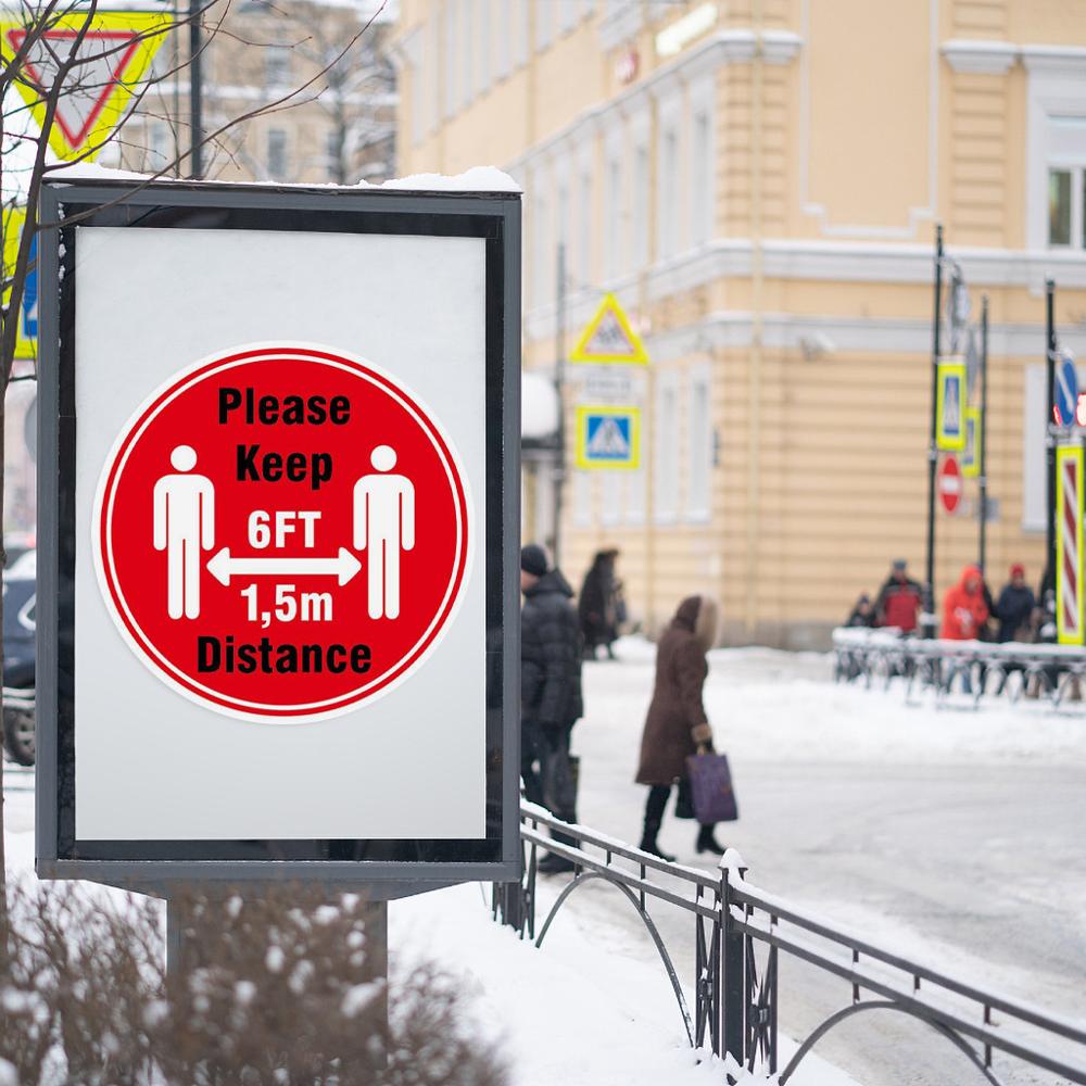 Ground Sign Isolated label 30CM diameter Please Ke... – Vicedeal