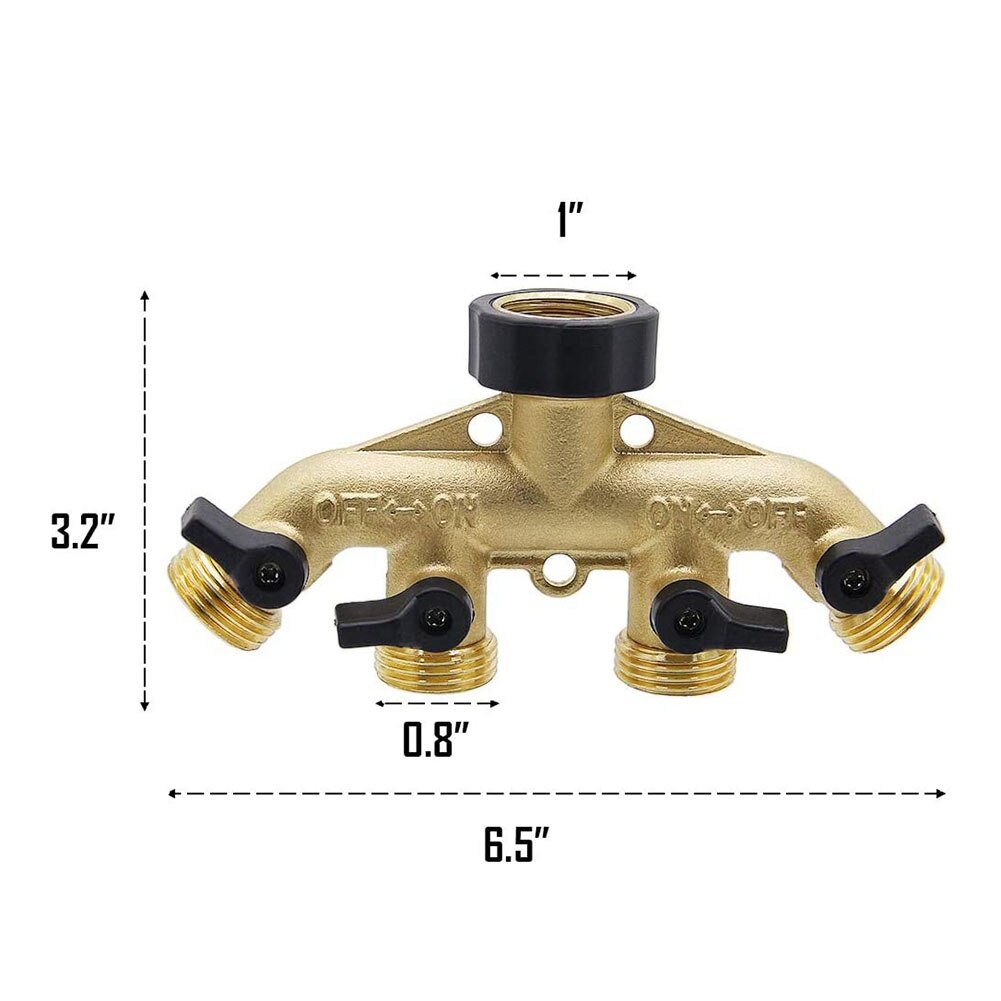 3/4 Inches 4 Way Brass Ball Valve Connector Spigot... – Vicedeal