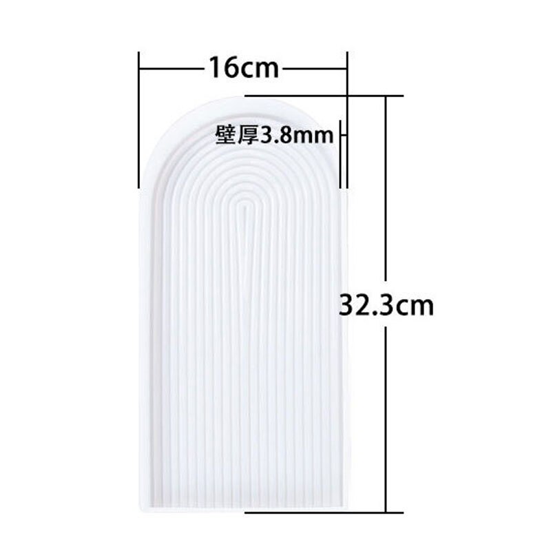 U Shape Arch Tray Silicone Mold Geometric Wave Boh... – Grandado