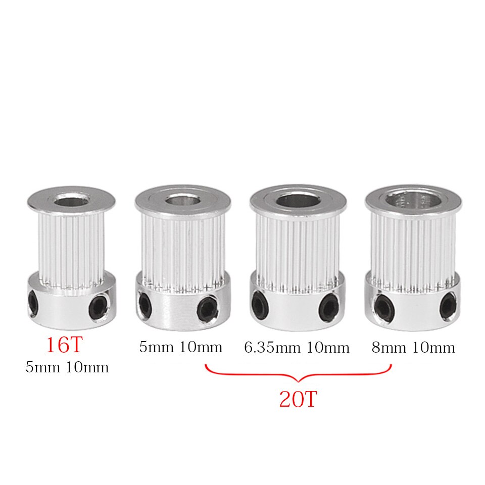 3D drucker teile 2GT GT2 Aluminium Timing Pulley 2... – Vicedeal