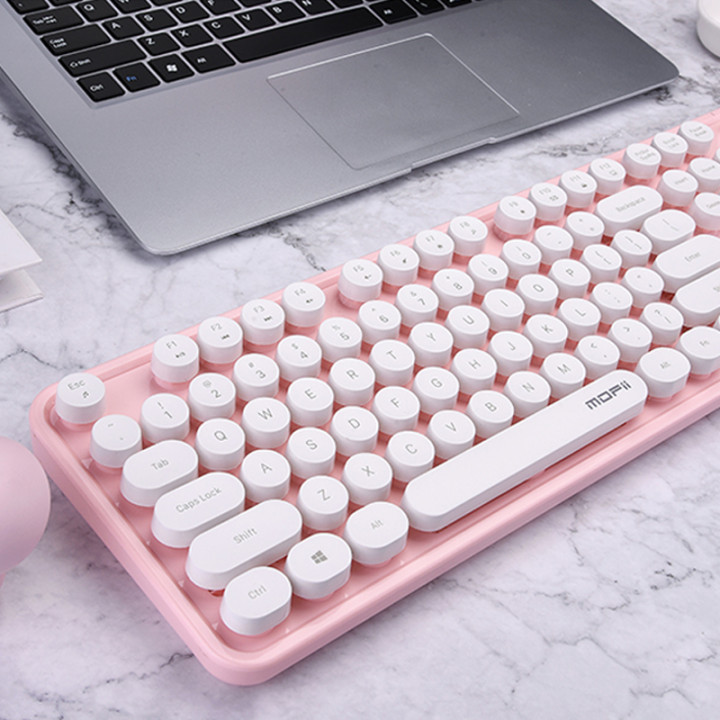 Teclado mecánico rosa para Gamer, teclado inalámbr... – Grandado