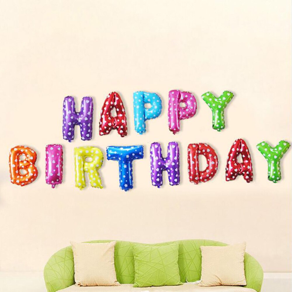 13x Happy Birthday Letter Balloons Foil Ballons Ki... – Grandado