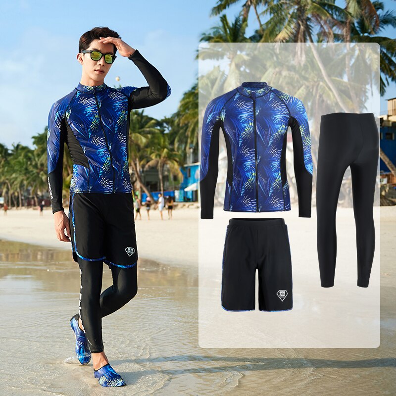 Long Sleeve Rash Guard Women Print Surf Suit Coupl... – Grandado