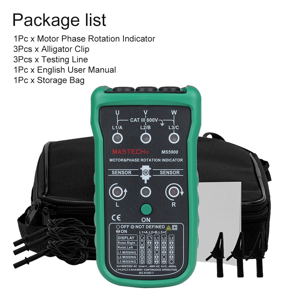 MS5900 Motor Phase Rotation Indicator Digital Disp... – Vicedeal