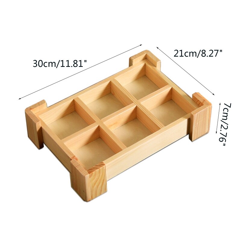 Multi Grid Snack Box Serving Tray Japanese Style W... – Grandado