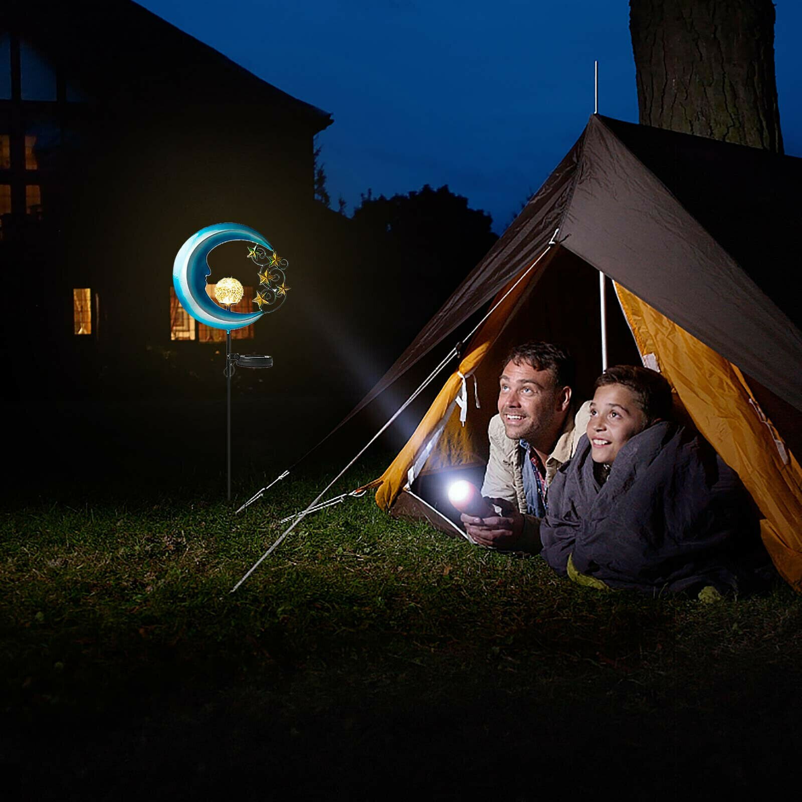 Outdoor Moon Shape Solar Garden Decorative Lights ... – Grandado