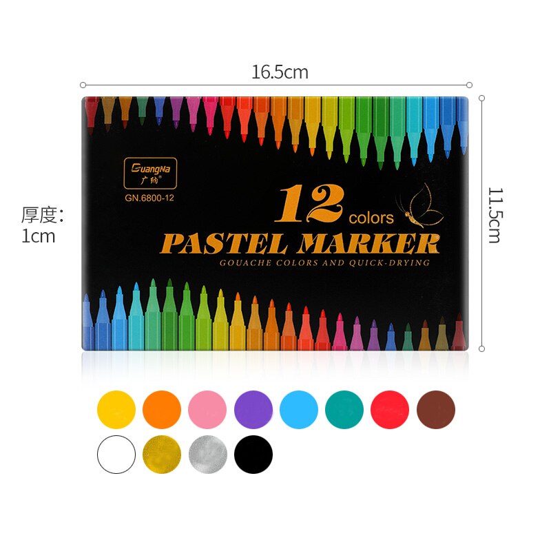 Haile 36 Color Acrylic Pastel Paint Pen Highlighte... – Vicedeal