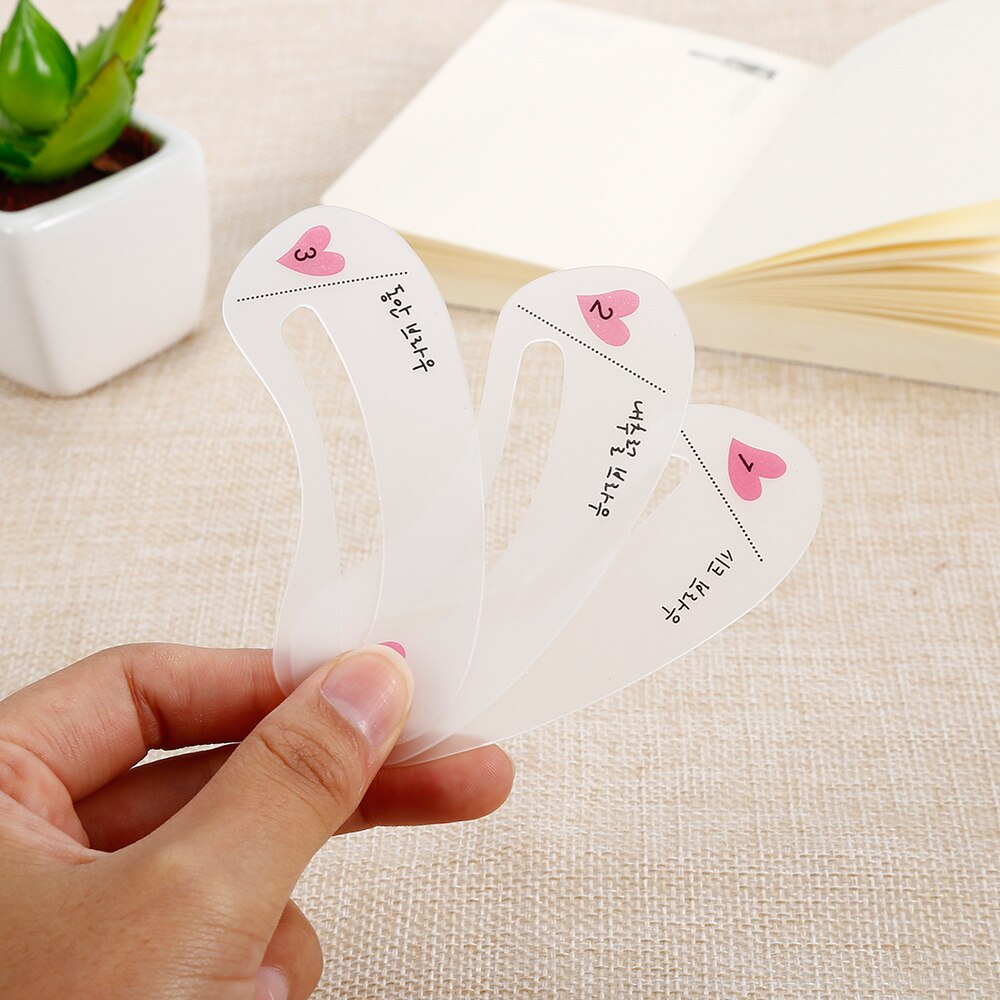 3Pcs/set Thrush Card Threading Word Eyebrow Stenci... – Vicedeal