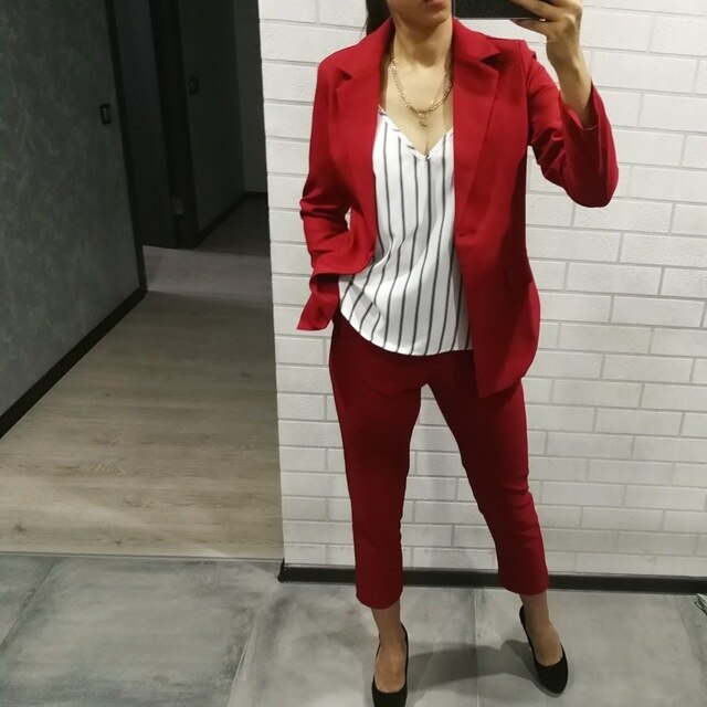 Work Pant Suits OL 2 Piece Set for Women Business ... – Grandado