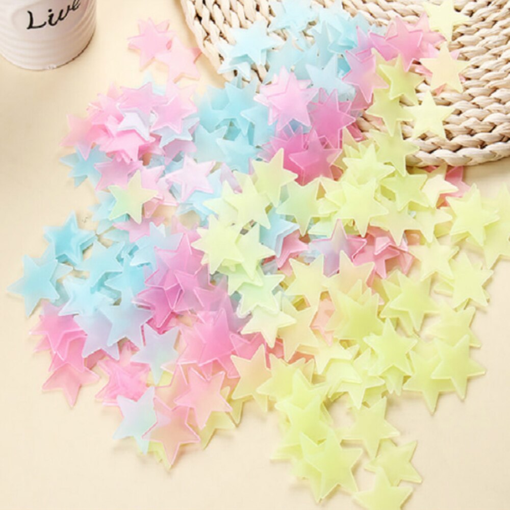 100pcs/Lot 3D Stars Glow In Dark Luminous Fluoresc... – Grandado