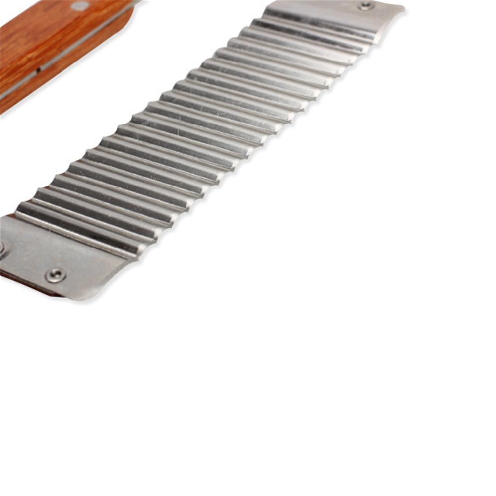 1pc Hardwood Handle Stainless Steel Crinkle Wax Ve... – Grandado