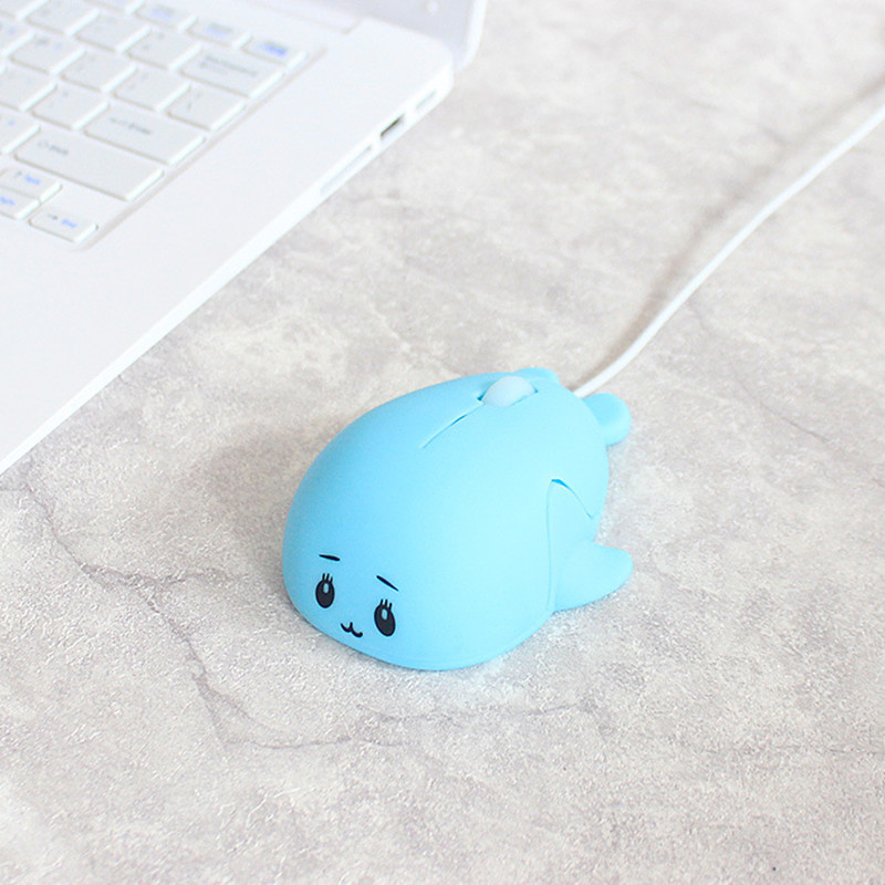 Mini Wired Mouse Cute Dolphin Ergonomic Mause 1600... – Grandado