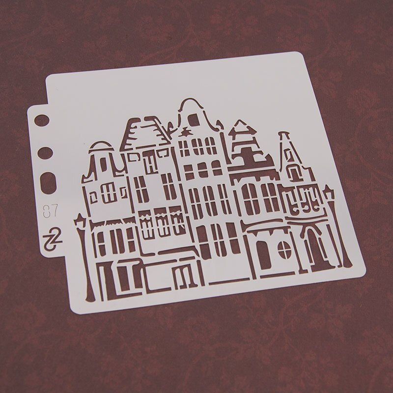 5.1" House Building Street DIY Layering Stencils P... – Vicedeal