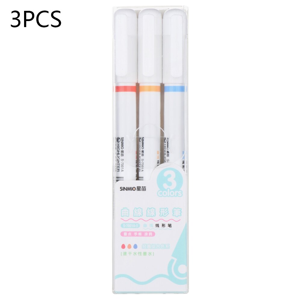 3/6PCS Wave Line Gel Pen Art Drawing Graffiti Hook... – Grandado