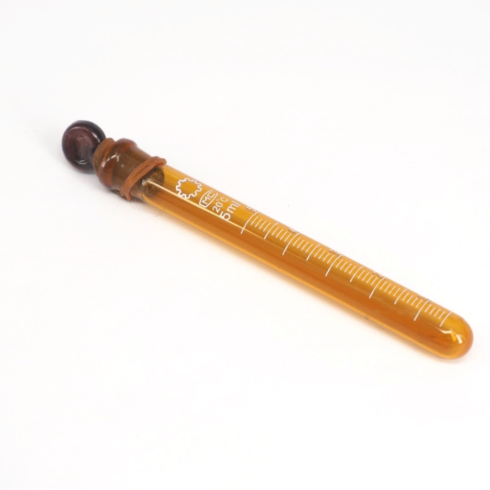 5ml Graduated Line Lab Brown Glass Test Tube Round... – Grandado