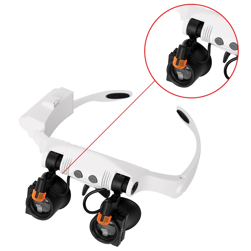 Led Light Lamp Double Eye Glasses Loupe Lens Glass... – Vicedeal