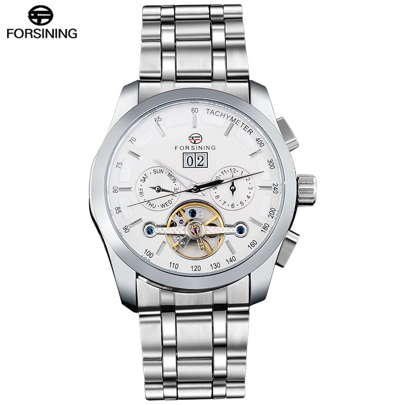 FORSINING Luxury Brand Watches Men Stainless Steel... – Vicedeal