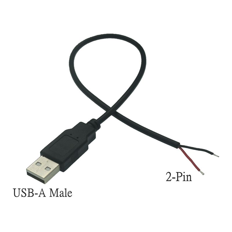 0.3m/1m/2m Power Supply Cable 2 Pin USB 2.0 A Fema... – Vicedeal
