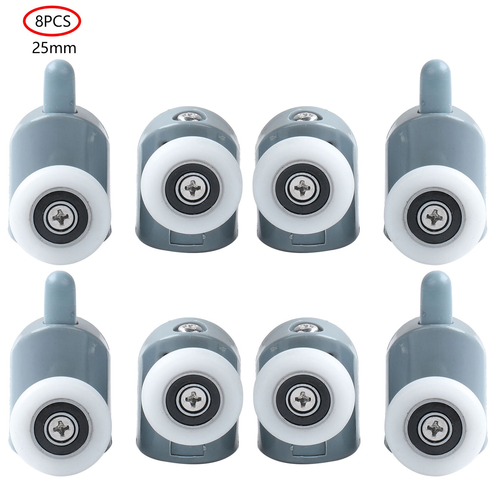 8 23/25MM Single Door Rollers Kit Kitchen Bathroom... – Vicedeal