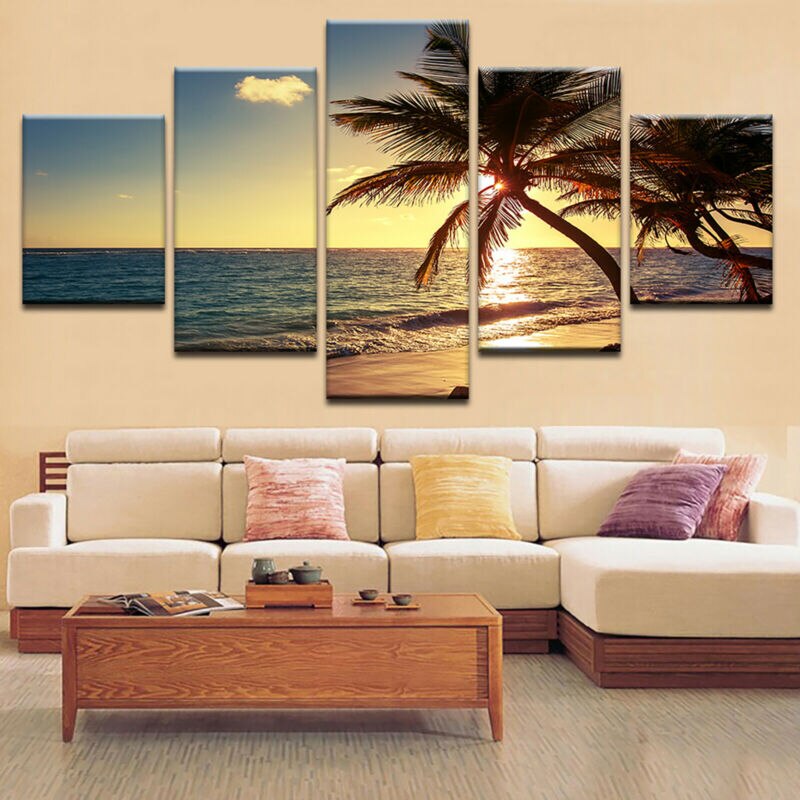 5Pcs Set Hawaii Abstract Wall Hanging Hawaiian Pai... – Grandado