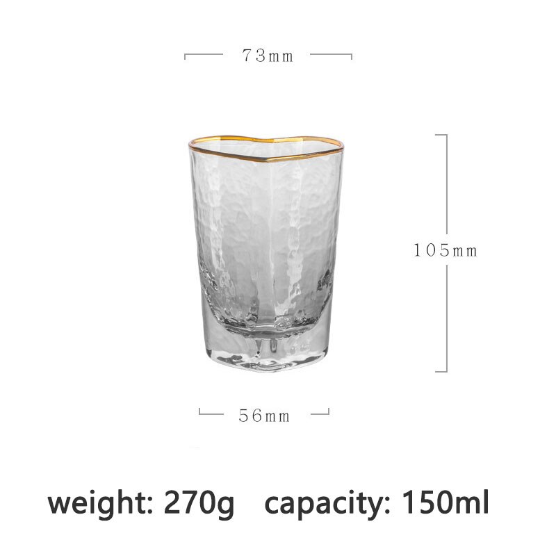 Cute Gold Edge Heart Water Milk Cup Coffee Mug Gla... – Vicedeal