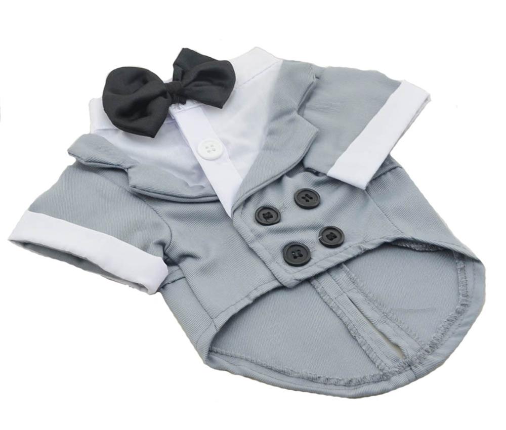 Pet suit dress shirt Dog Cat Clothes Prince Weddin... – Grandado