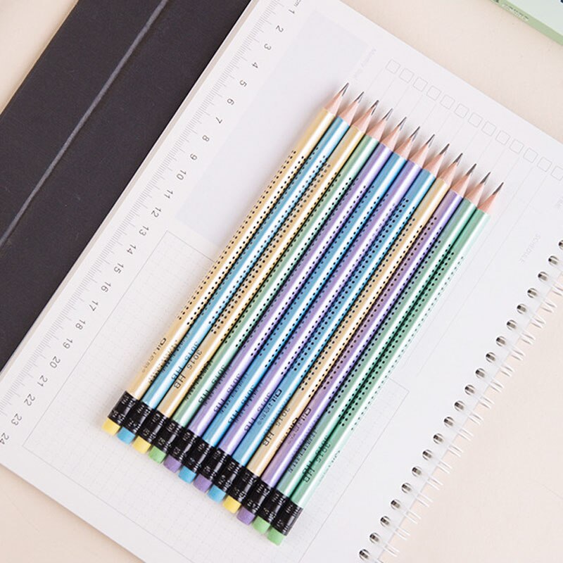 12pcs/box Wood Pencils Triangle Correction Grip Le... – Grandado