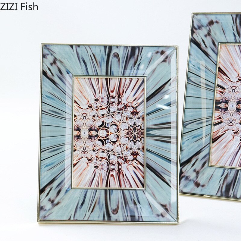 Painted Glass Photo Frame Gold Frames for Pictures... – Vicedeal