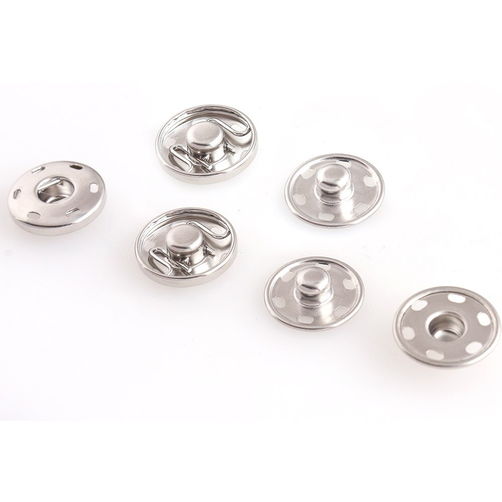 Silver Press Studs Round Snap Button Copper Snap F... – Vicedeal