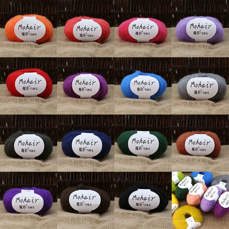 5 Rolls 125g Soft Thin Angola Mohair Yarn Fine Bab... – Vicedeal