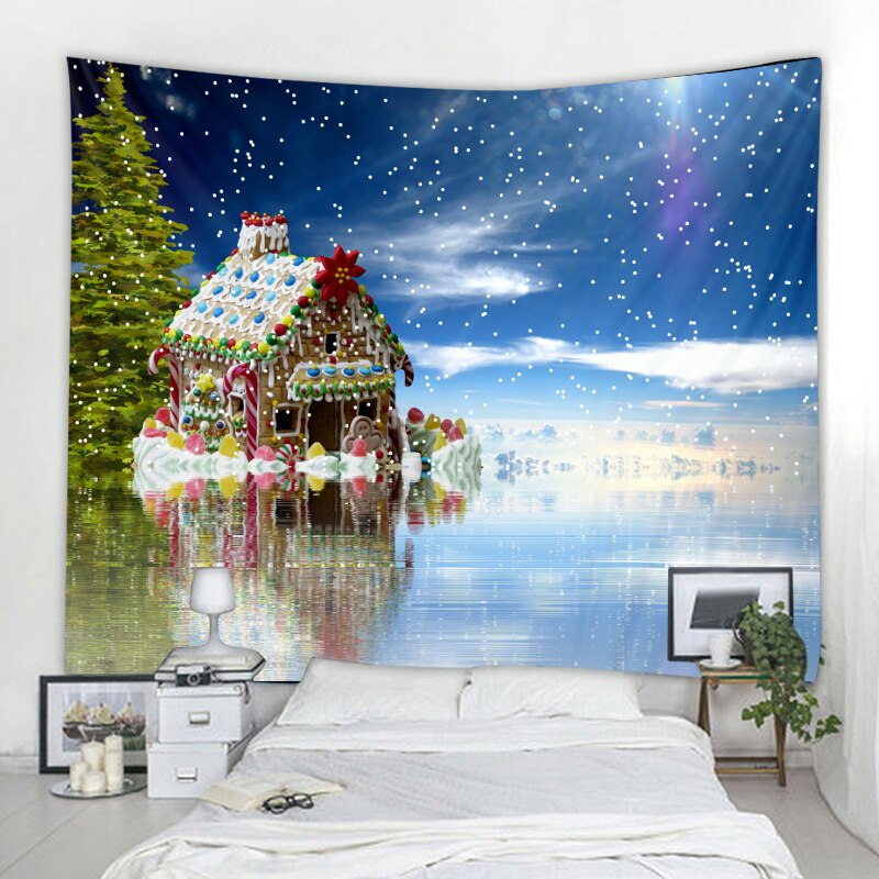 Christmas tapestry Christmas house art ornaments C... – Grandado