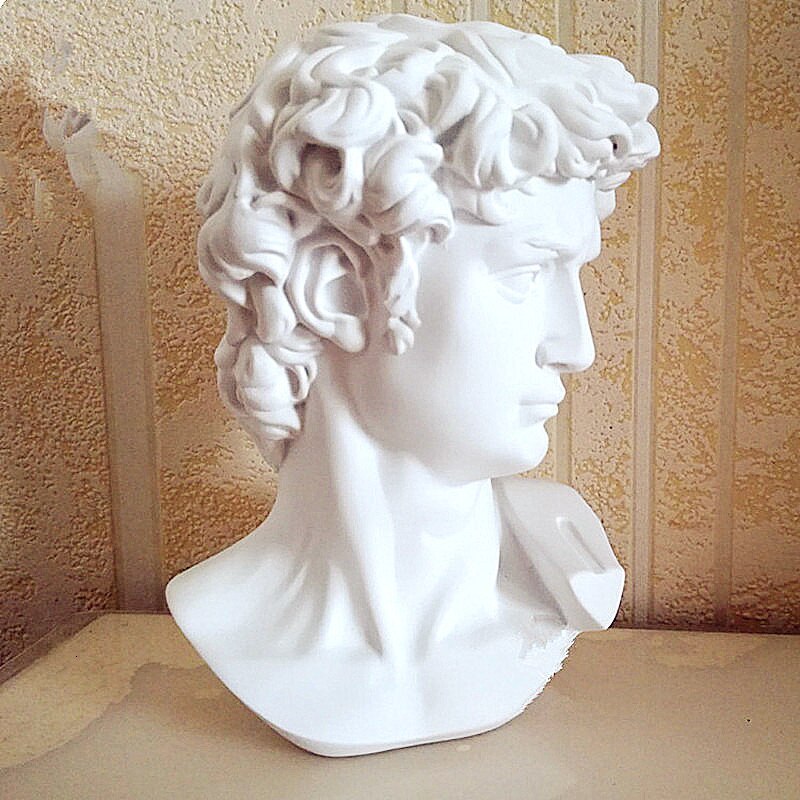David Head Portraits Bust Mini Gypsum Statue Miche... – Grandado