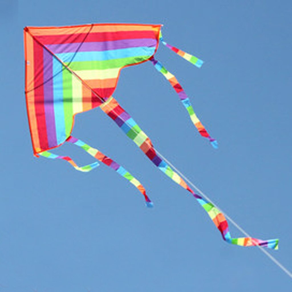 Colorful Rainbow triangles Kite Outdoor Fun Sports... – Vicedeal