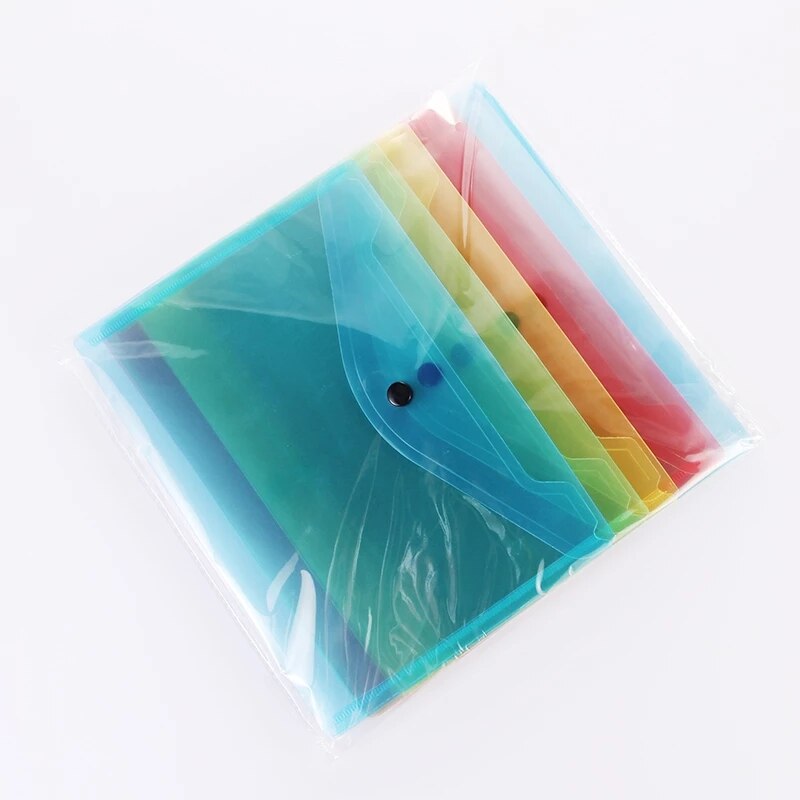 5pcs/set Transparent Plastic A5 Folders File Bag D... – Vicedeal