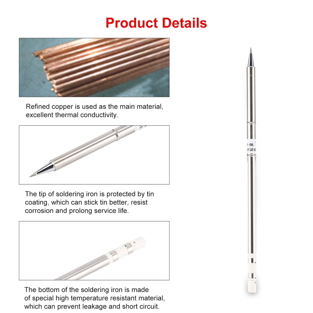 T12 Series Soldering Iron Tips T12-BL High-grade W... – Grandado